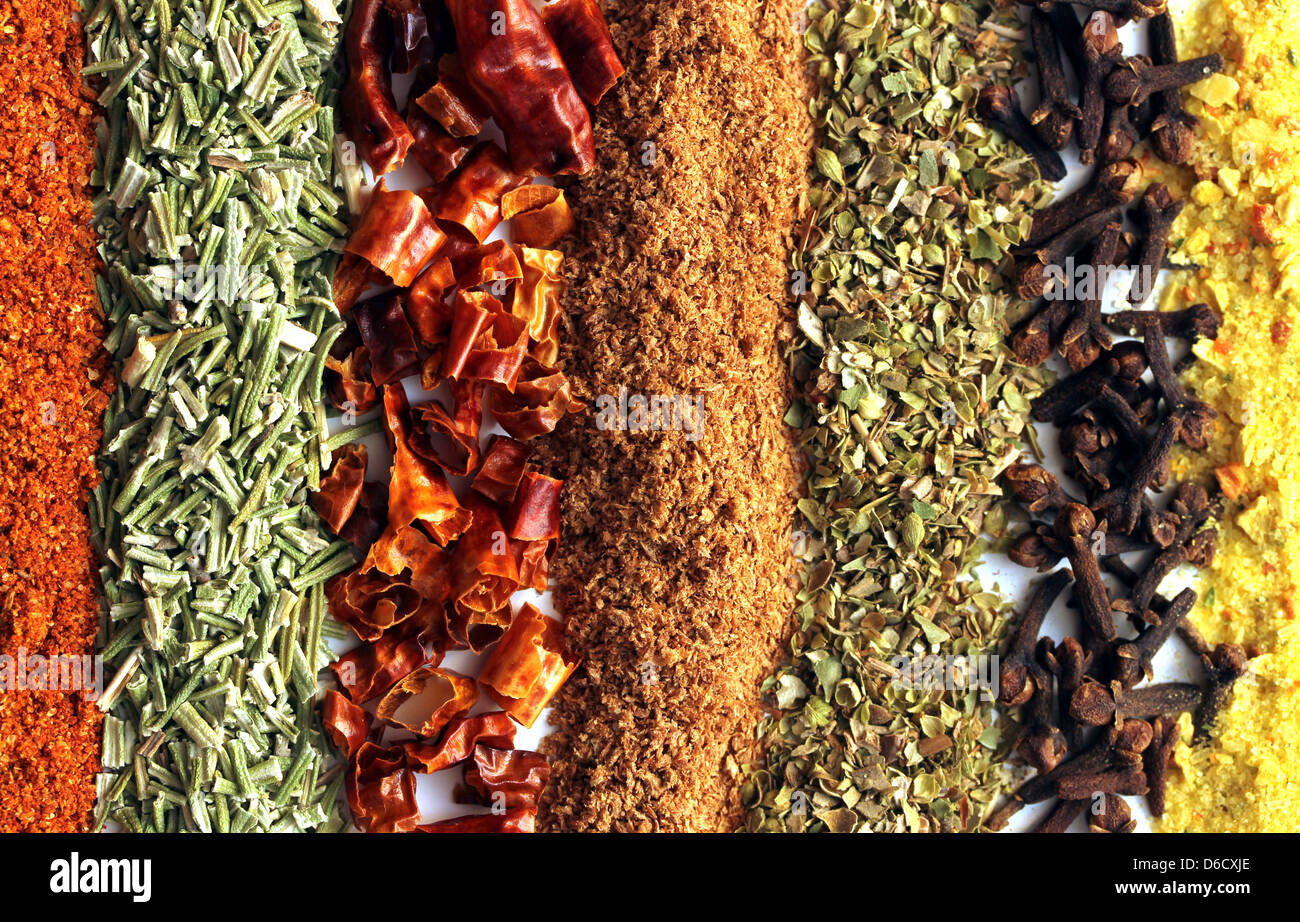 mixed lines from spices texture Stock Photo - Alamy