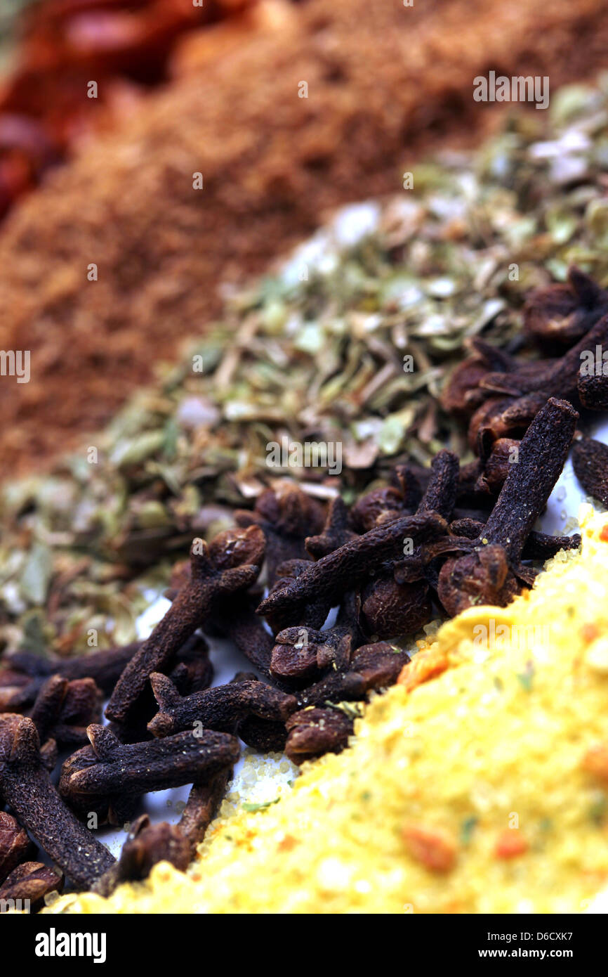 mixed lines from spices Stock Photo - Alamy