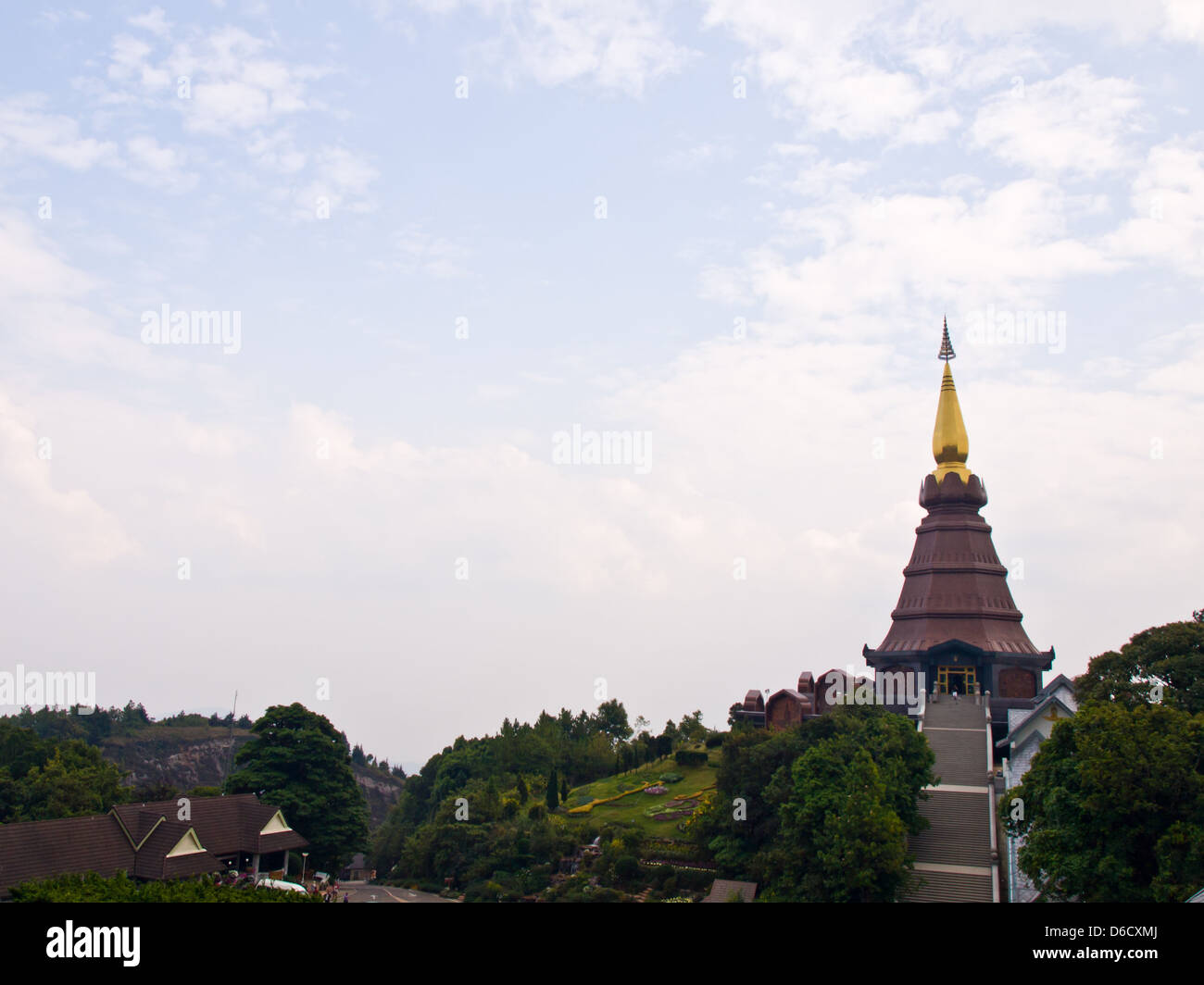 Phra Mahathat Noppha methanidon stupa temple on Doi Intanon mountain ...