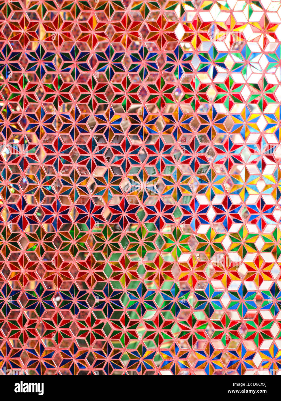 Traditional mirror decoration in Thai style, kriab miror, in Buddhist ...