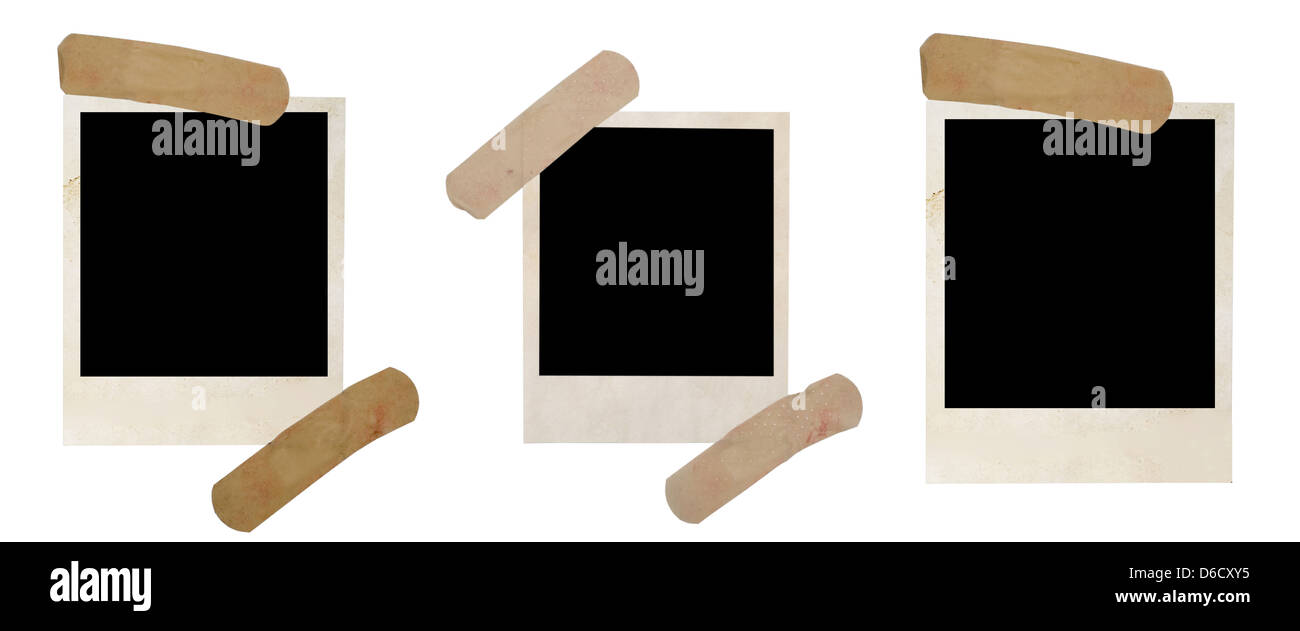 old photo frames with tape Stock Photo - Alamy