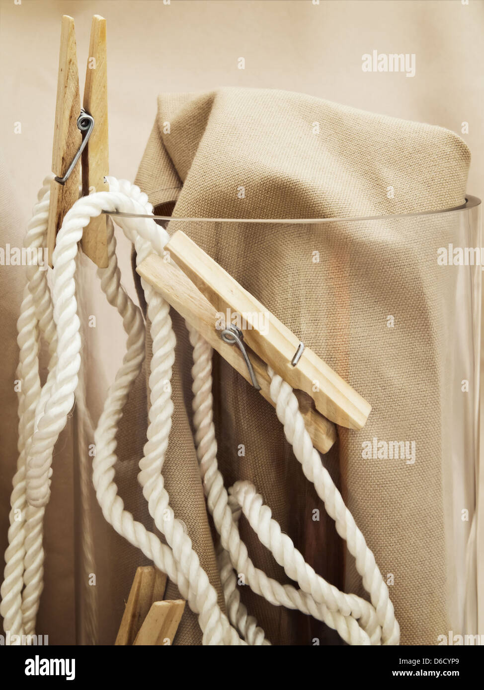 pins and rope Stock Photo - Alamy