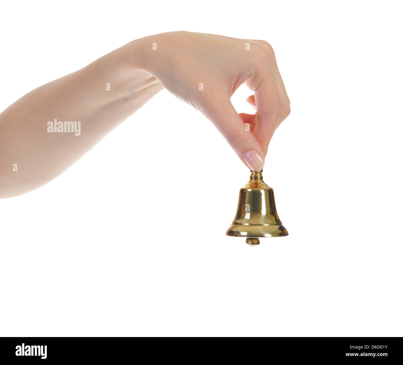 hand bell in the woman's hand Stock Photo - Alamy