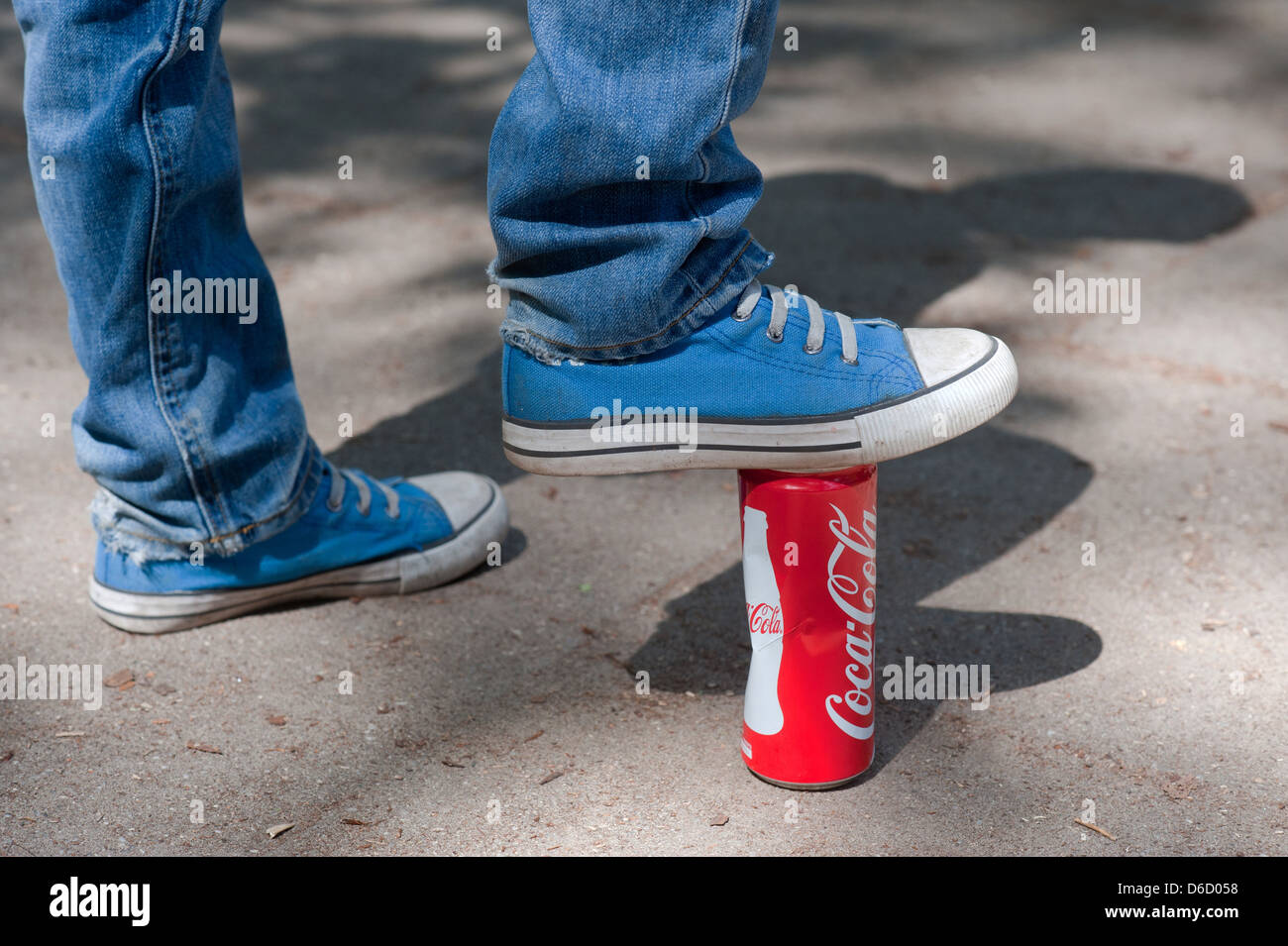 Berlin, Germany, on foot of a Coca-Cola can Stock Photo - Alamy