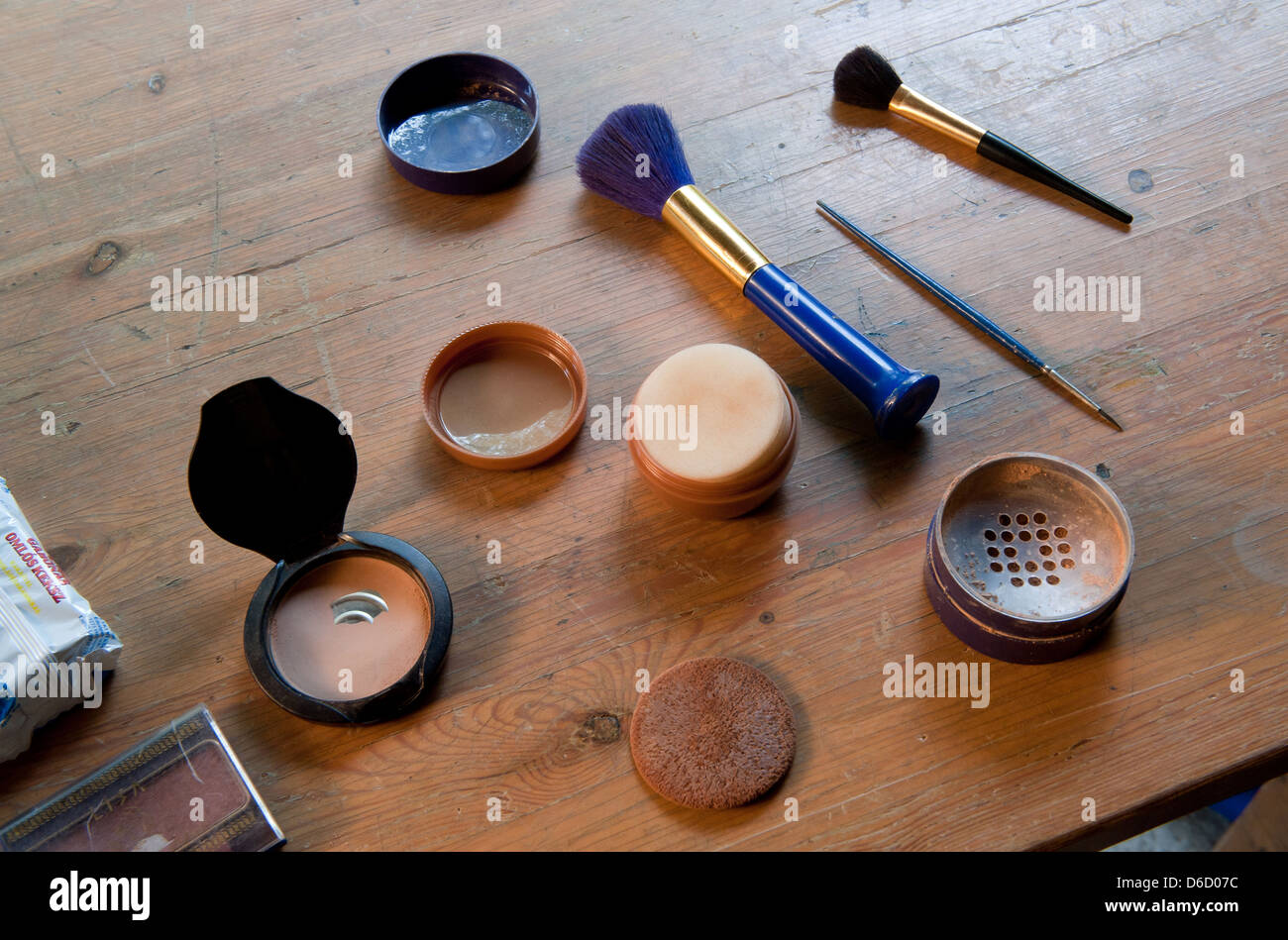 Cered, Hungary, cosmetic utensils on a table Stock Photo - Alamy