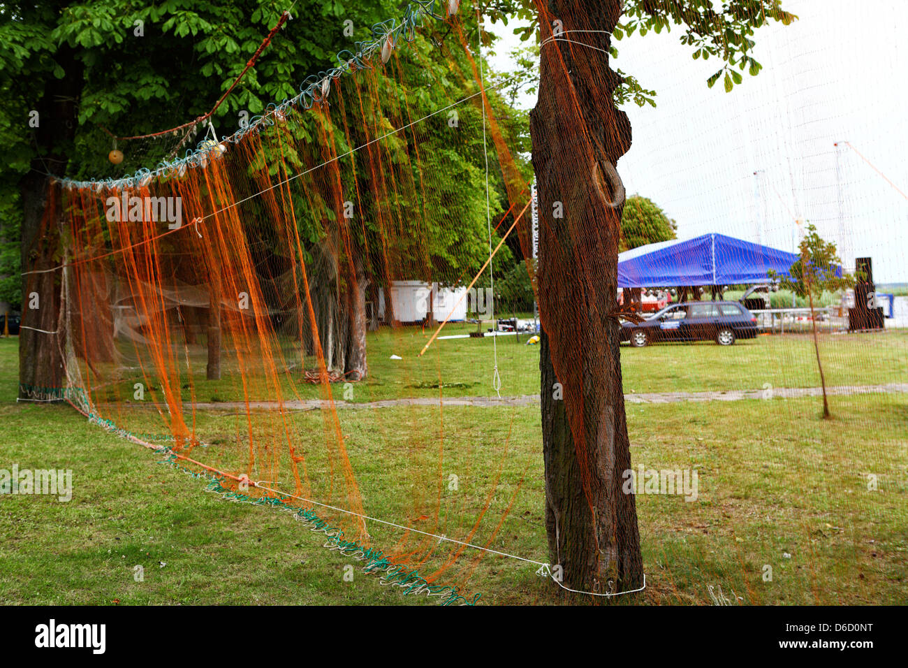 Renovation of the fishing net Stock Photo - Alamy