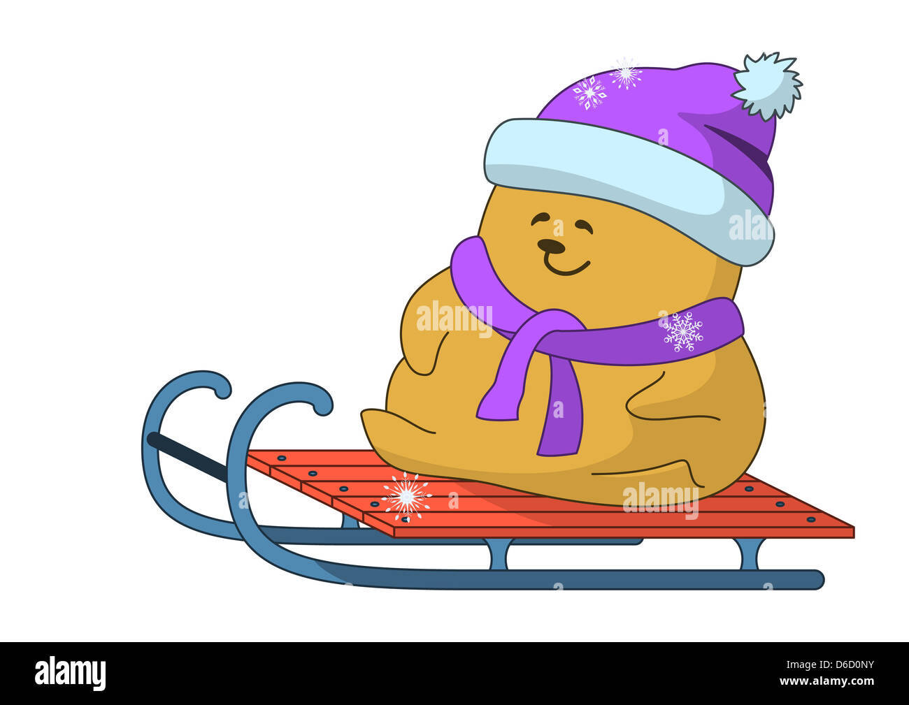 Sledge cartoon Cut Out Stock Images & Pictures - Alamy
