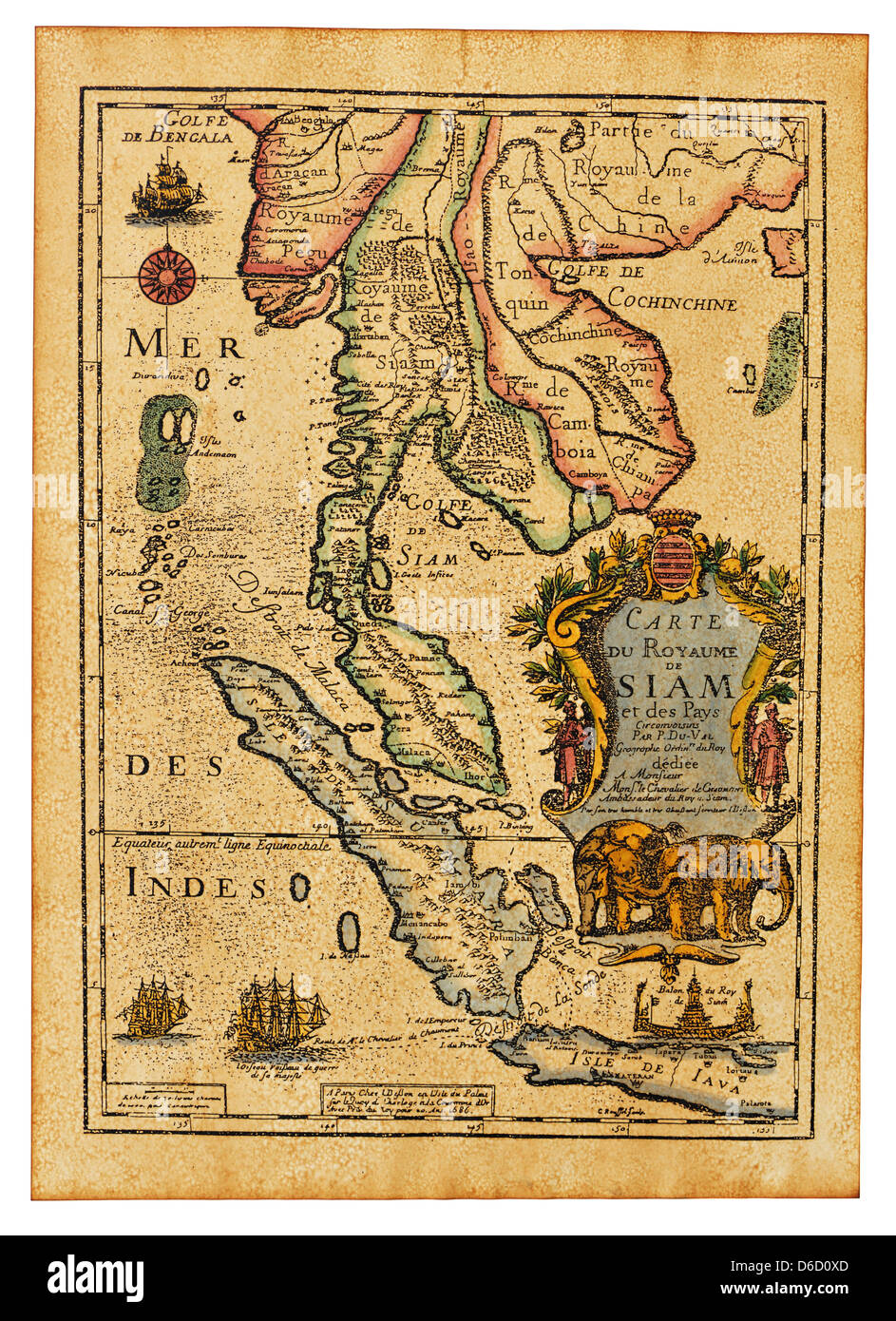 Antique thailand map hi-res stock photography and images - Alamy