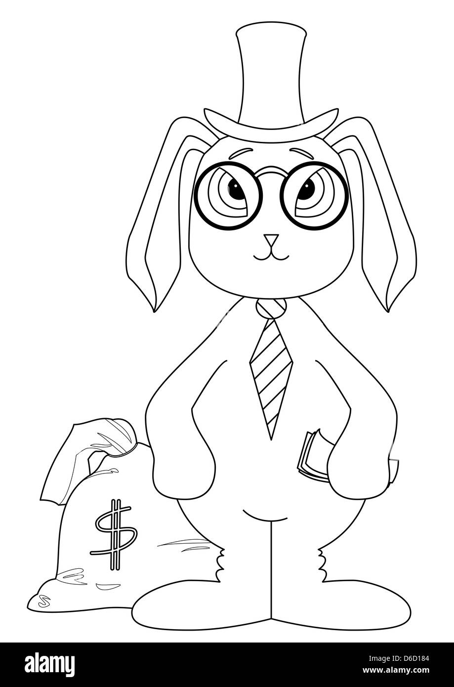 Rabbit and hat Black and White Stock Photos & Images - Alamy