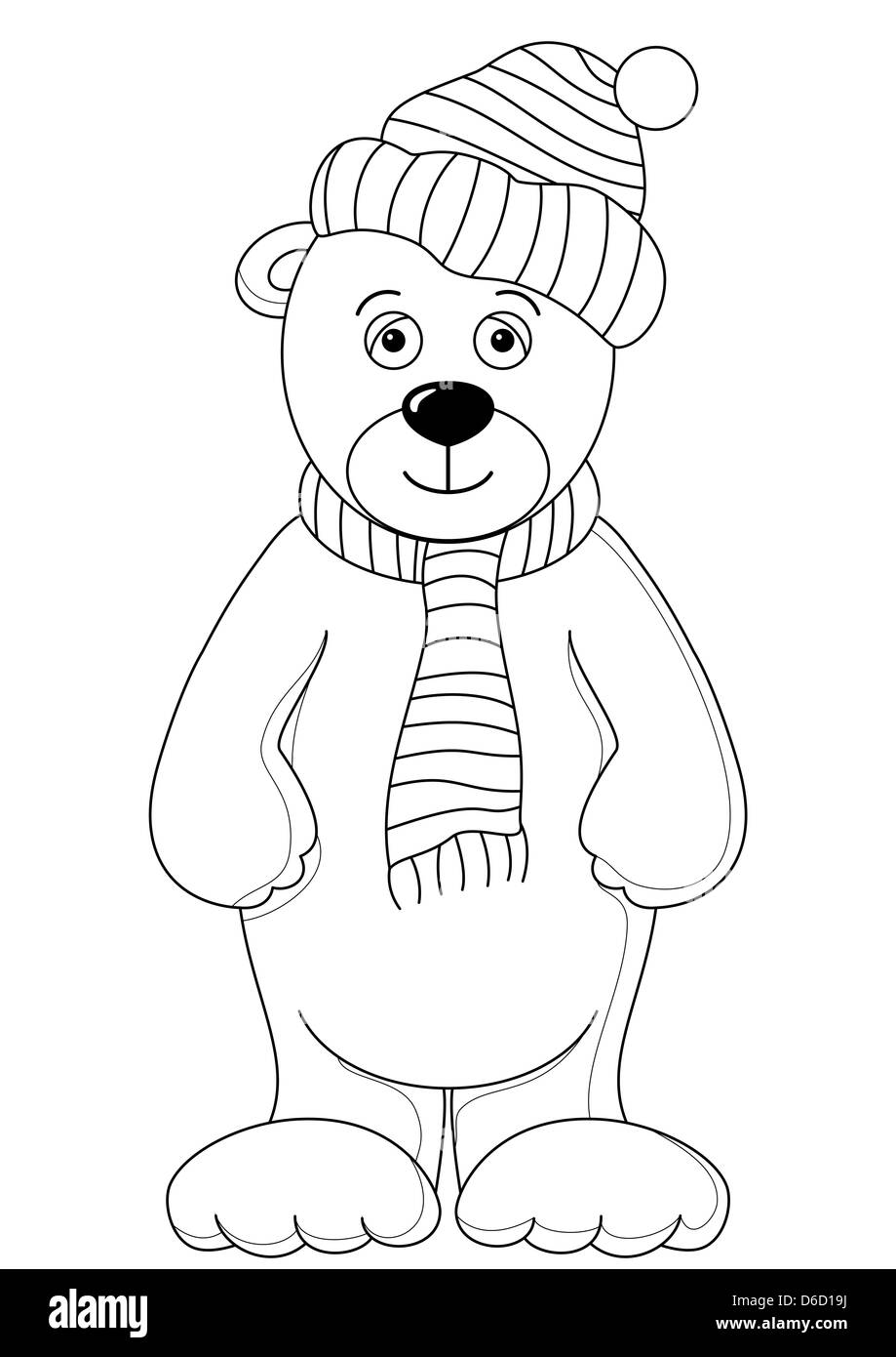 New year teddy bear Black and White Stock Photos & Images - Alamy