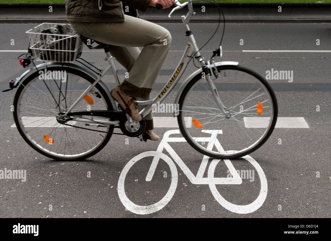 Berlin, Germany, cyclists on a designated bicycle Stock Photo - Alamy