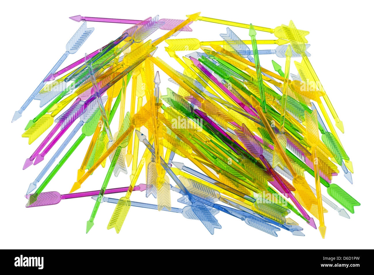 Plastic arrows background Stock Photo - Alamy