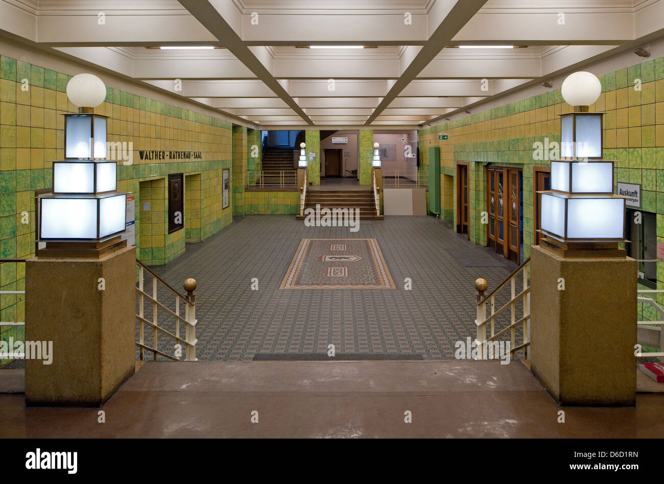 Berlin, Germany, foyer and entrance area of the town hall of Berlin ...