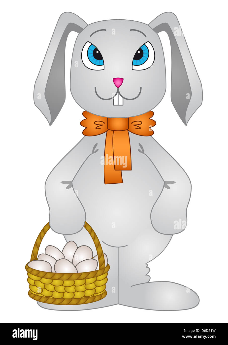 Rabbit with Easter eggs Stock Photo - Alamy