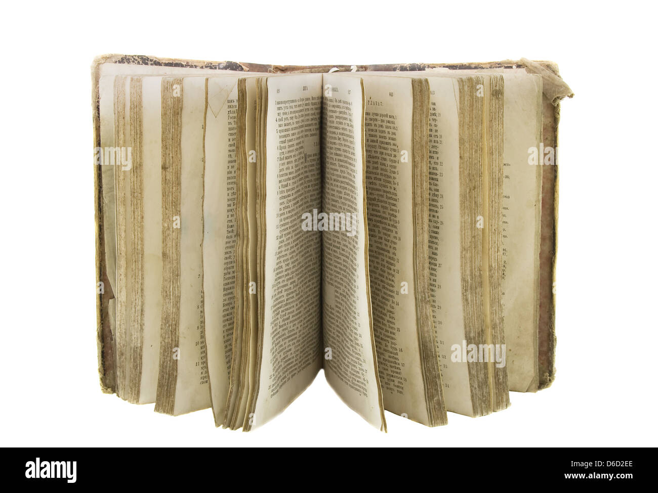 very old bible on the white background Stock Photo - Alamy