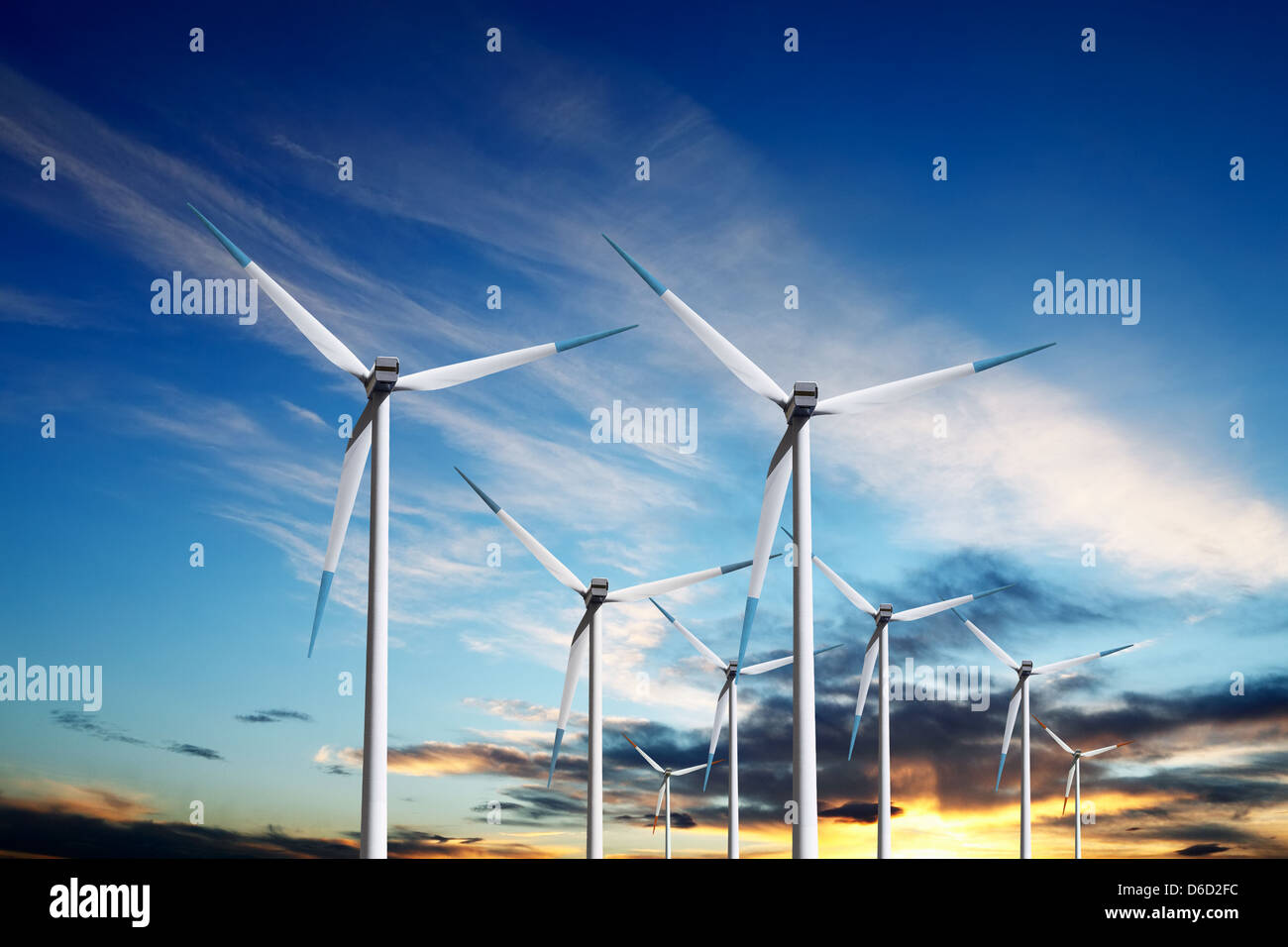 Cloud windmills at sunset hi-res stock photography and images - Alamy