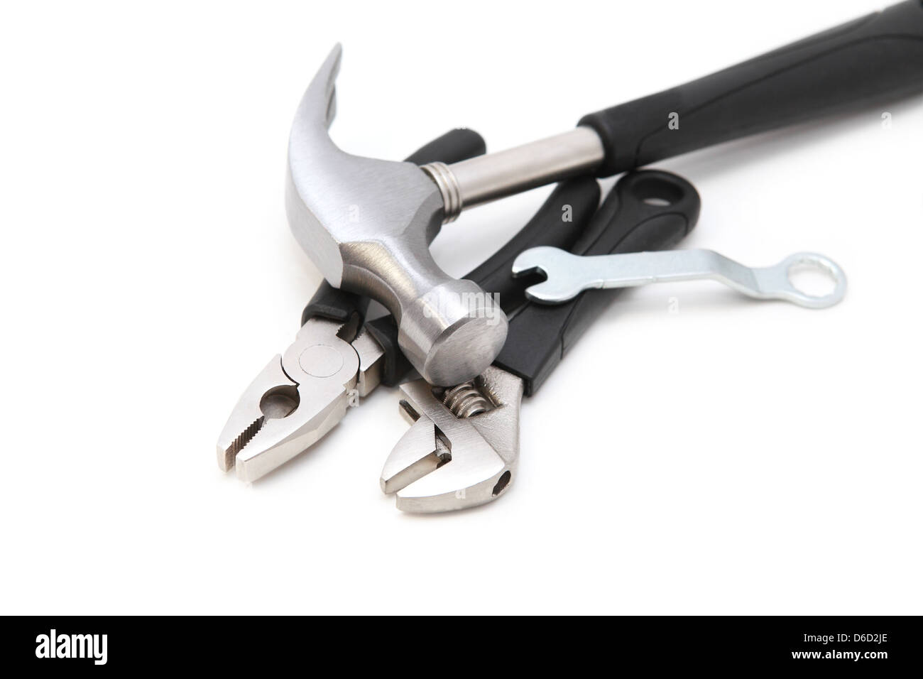 pliers, key, hammer, wrench Stock Photo - Alamy