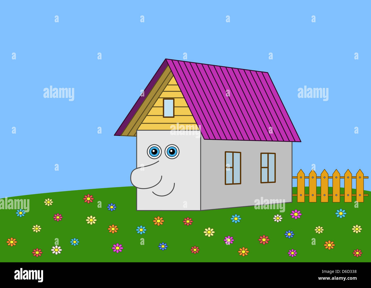 The house with a human face Stock Photo - Alamy
