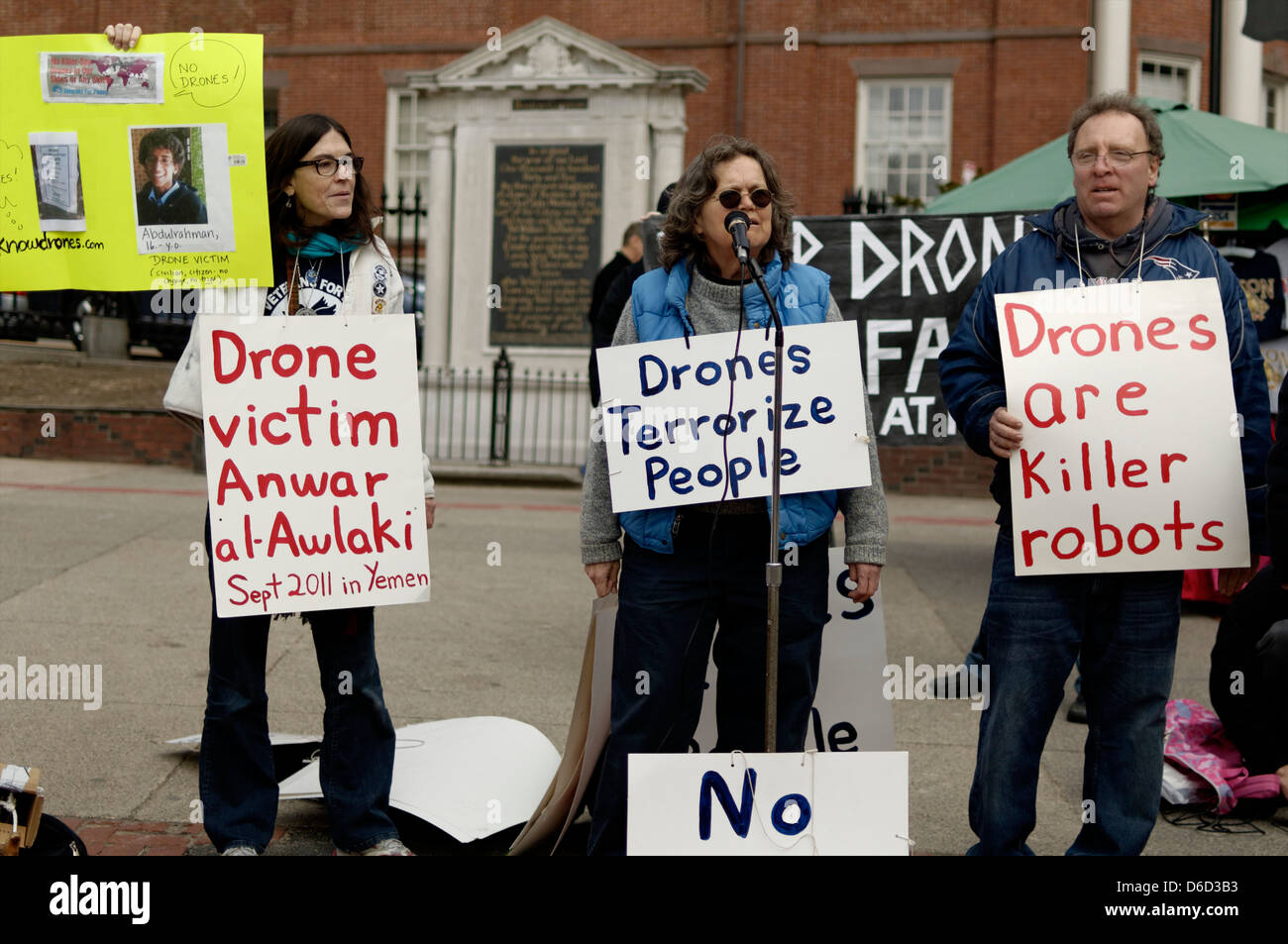 People demonstrating against US Drones Stock Photo - Alamy