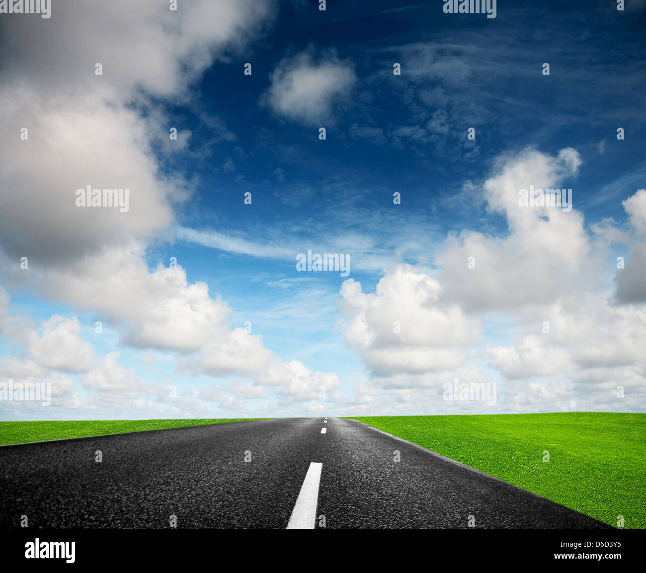 Road and cloudy sky Stock Photo - Alamy
