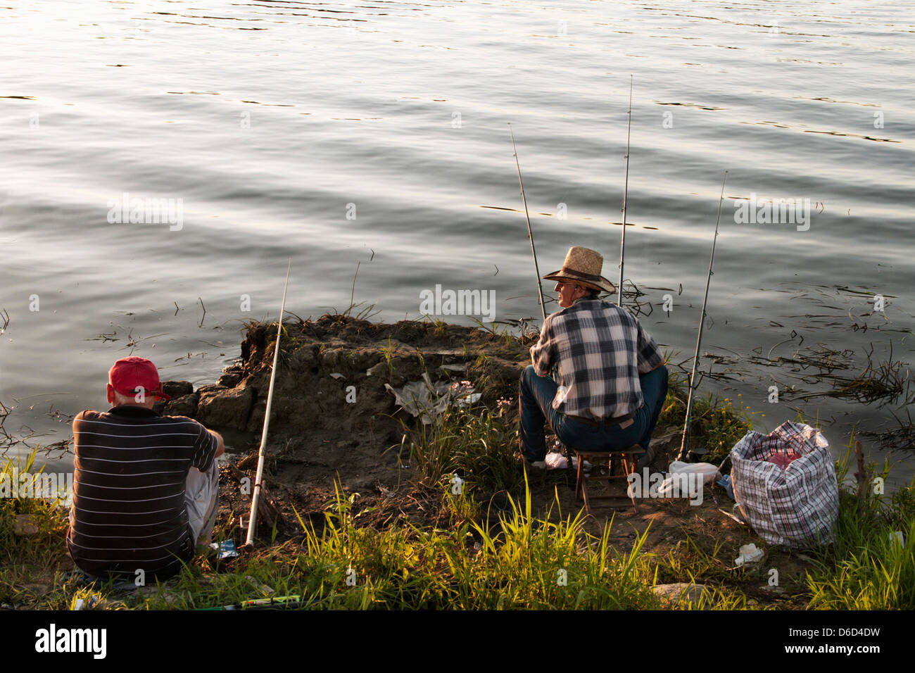 Fishing on the Danube Stock Photo - Alamy