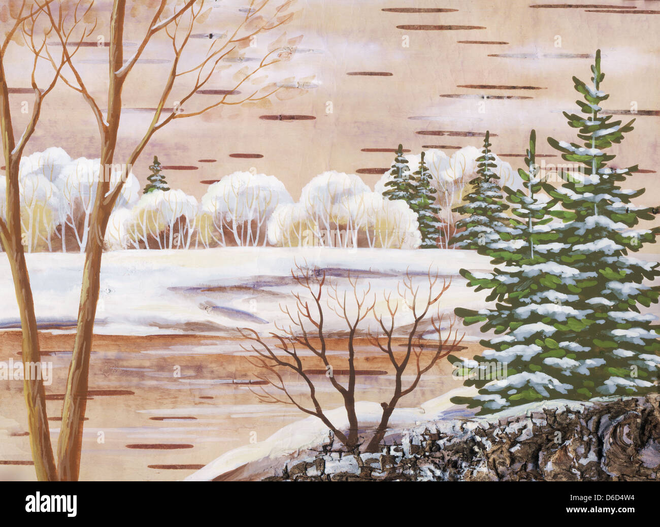 Picture, wood lake Stock Photo - Alamy