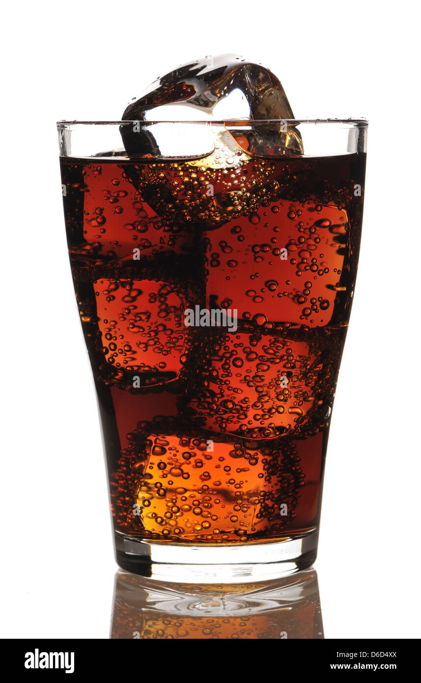Glass with cola Stock Photo - Alamy