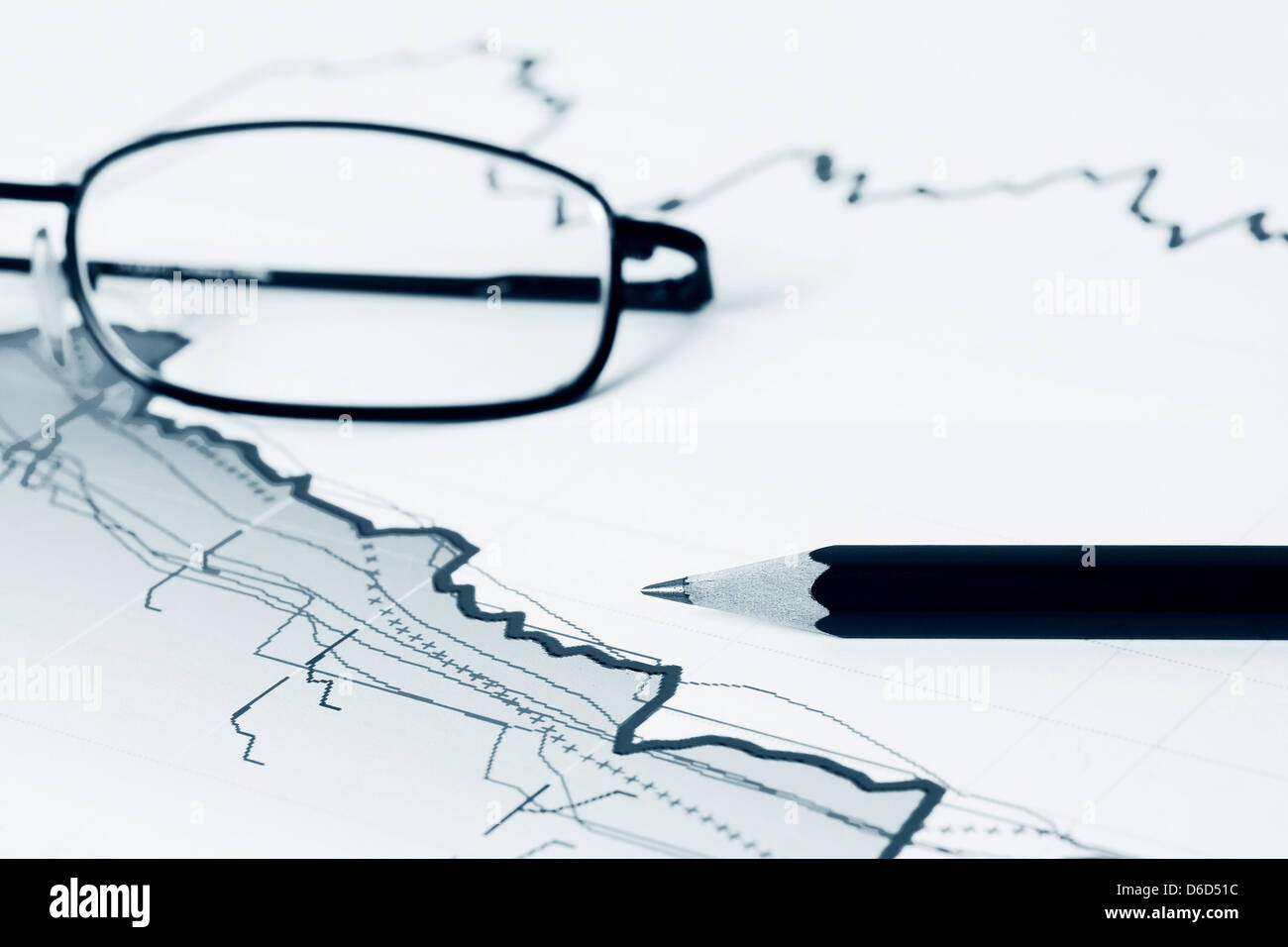 Stock market reports analysis Stock Photo - Alamy