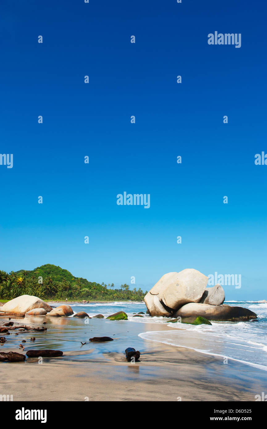 beach at Parque Nacional Tayrona, Tayrona National Park, Colombia ...