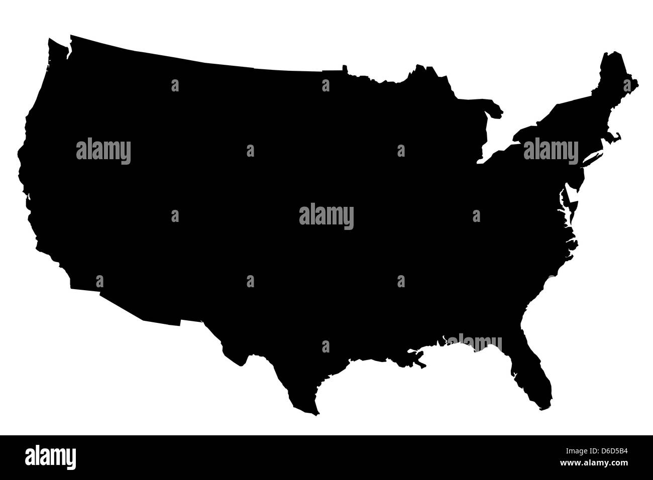 Us states map Black and White Stock Photos & Images - Alamy