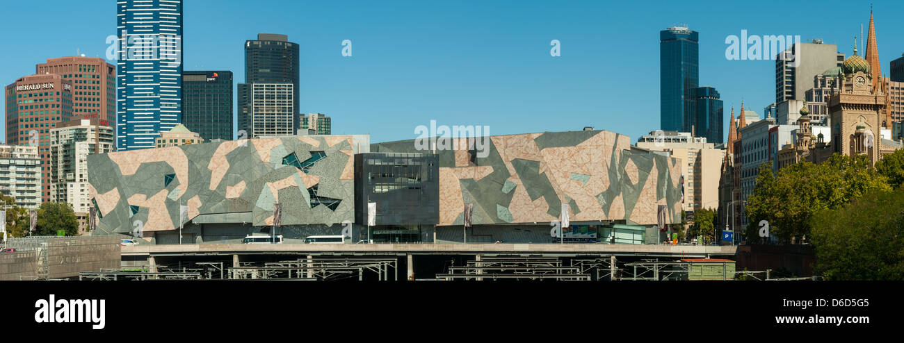 Federation Square Building, Melbourne, Victoria, Australia Stock Photo ...