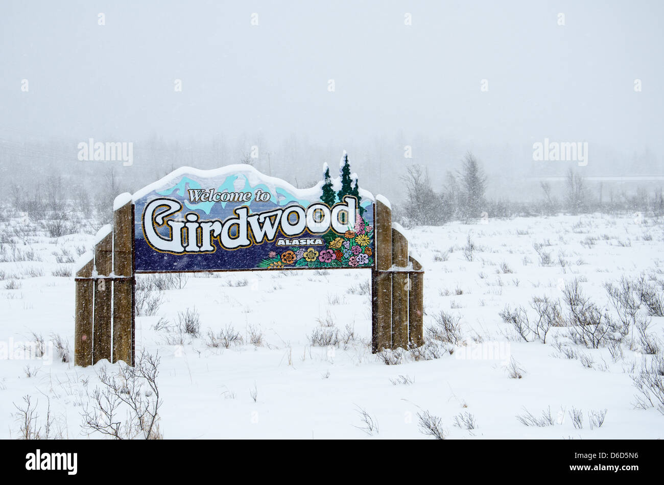 Welcome to alaska sign hi-res stock photography and images - Alamy