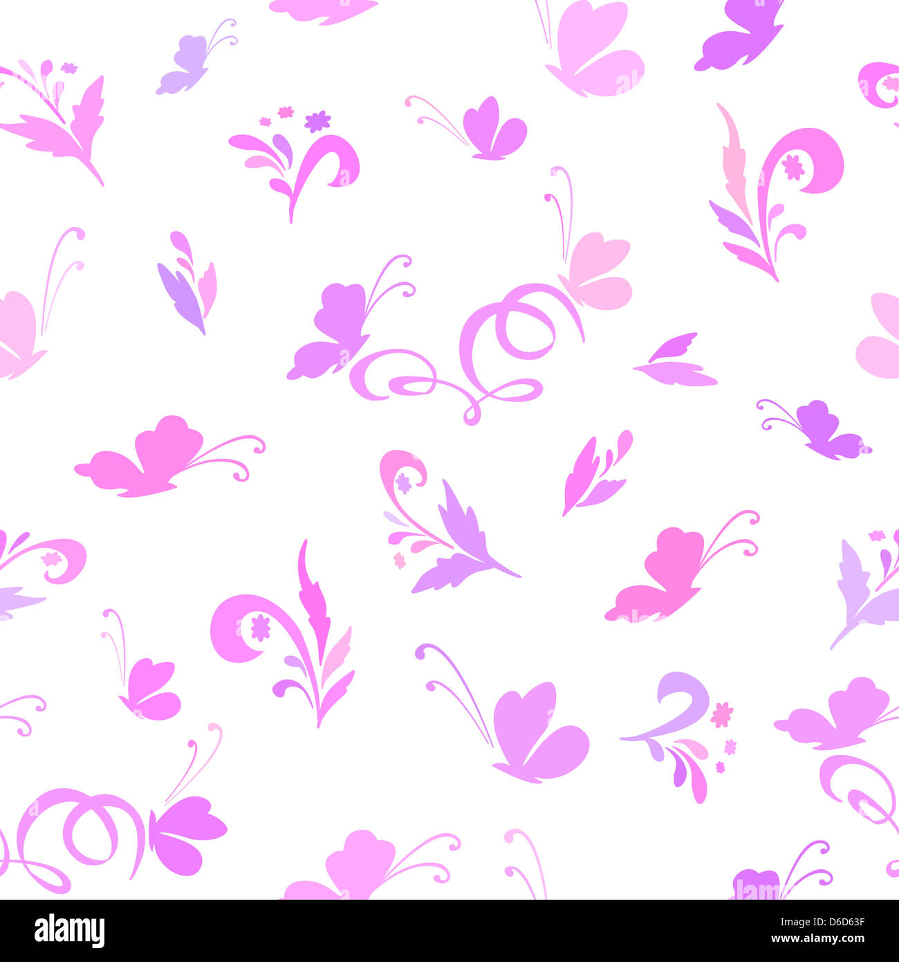 Simple repeating floral background Cut Out Stock Images & Pictures - Alamy