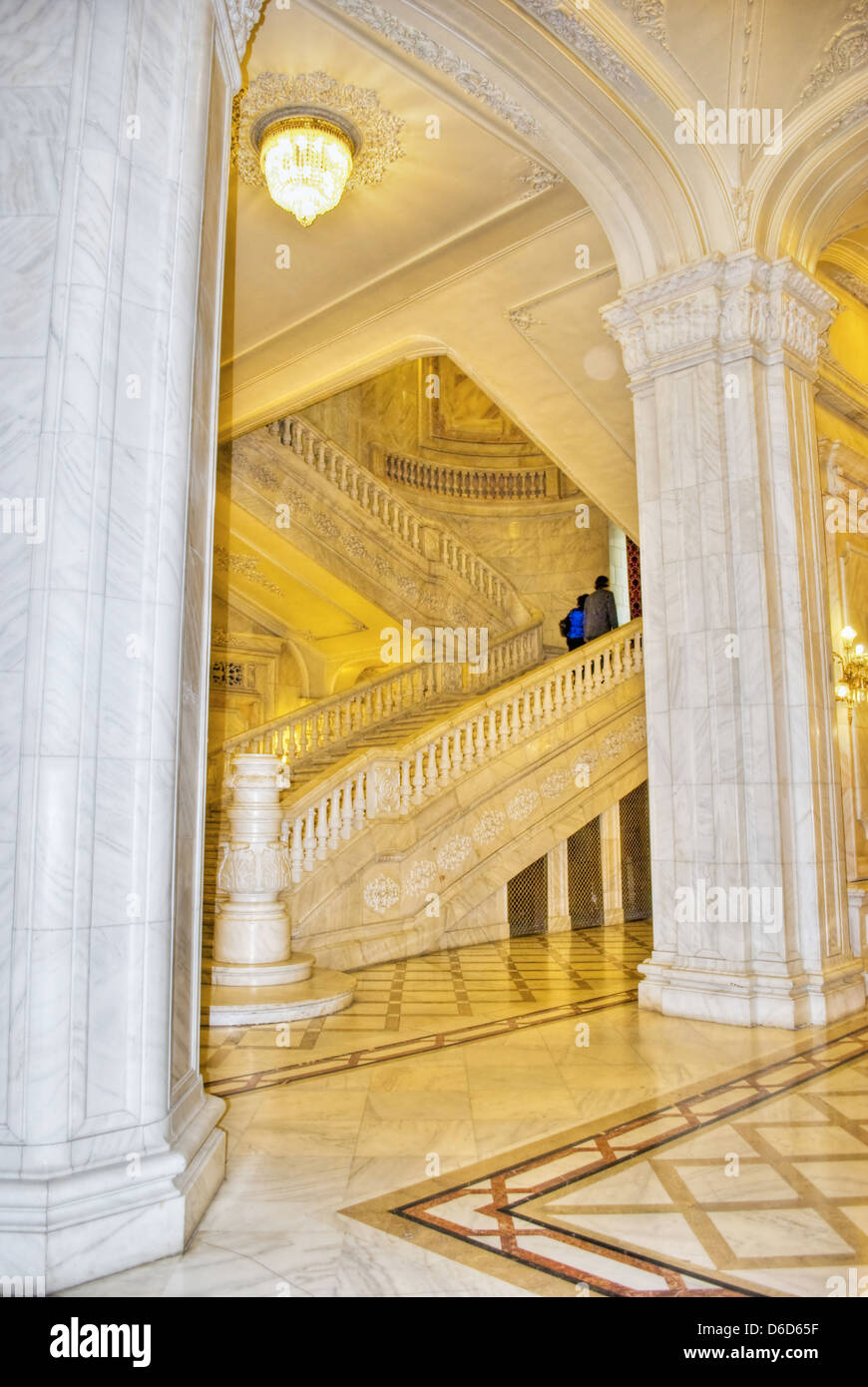 Bucharest palace of parliament interior hi-res stock photography and ...