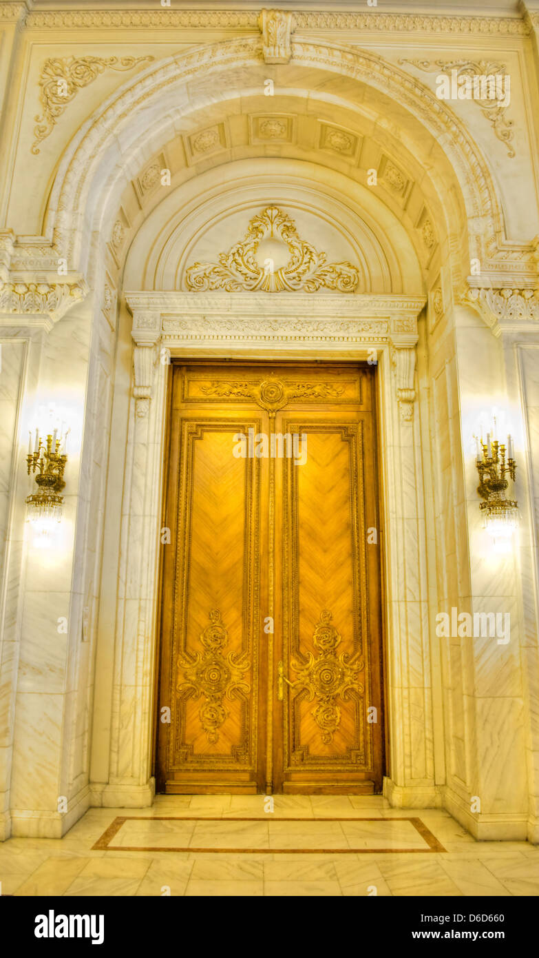 Bucharest palace of parliament interior hi-res stock photography and ...