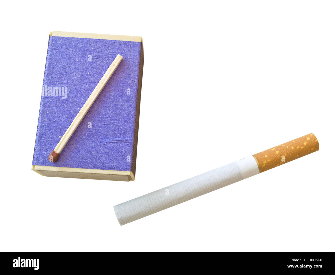Isolated match and cigarette Stock Photo - Alamy