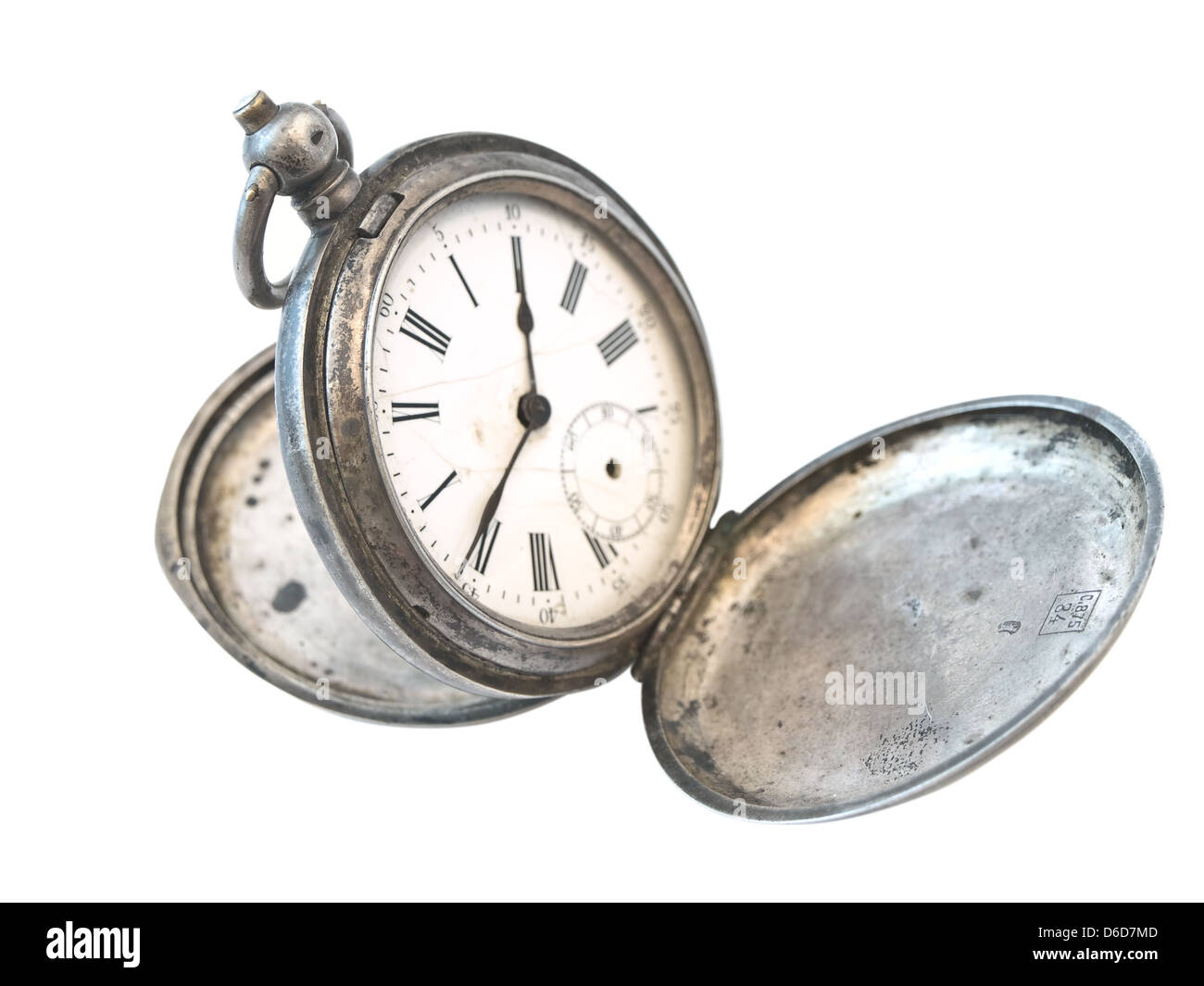 old silver clock Stock Photo - Alamy