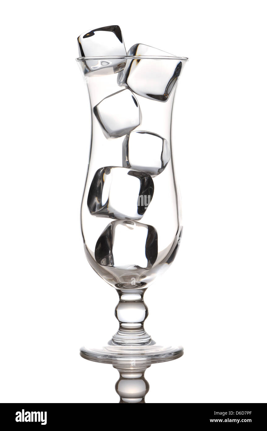 Glass with ice Stock Photo - Alamy