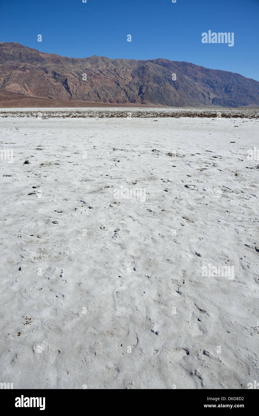 Salt pan at Badwater Basin. Death Valley National Park, California, USA ...
