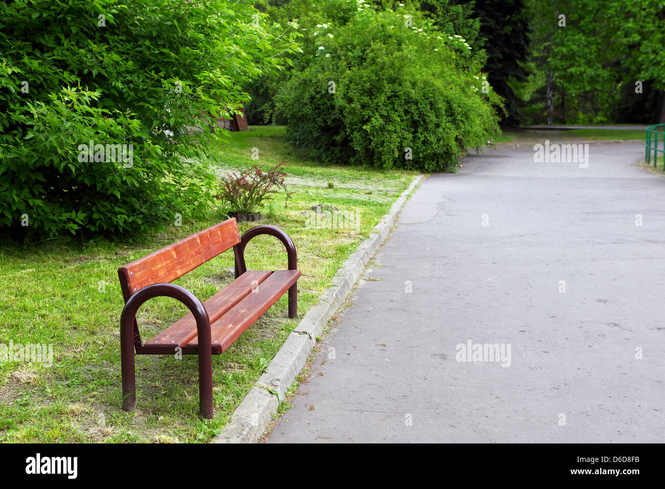 A Bench in the Park Stock Photo - Alamy