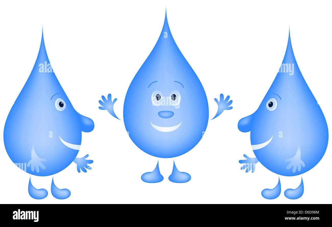 Water drops friends Stock Photo - Alamy