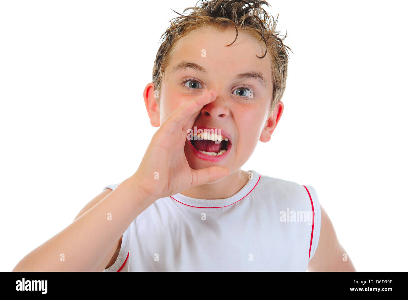 Angry little boy Stock Photo - Alamy
