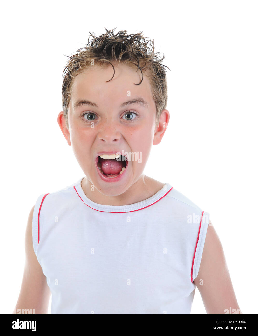 Angry little boy Stock Photo - Alamy