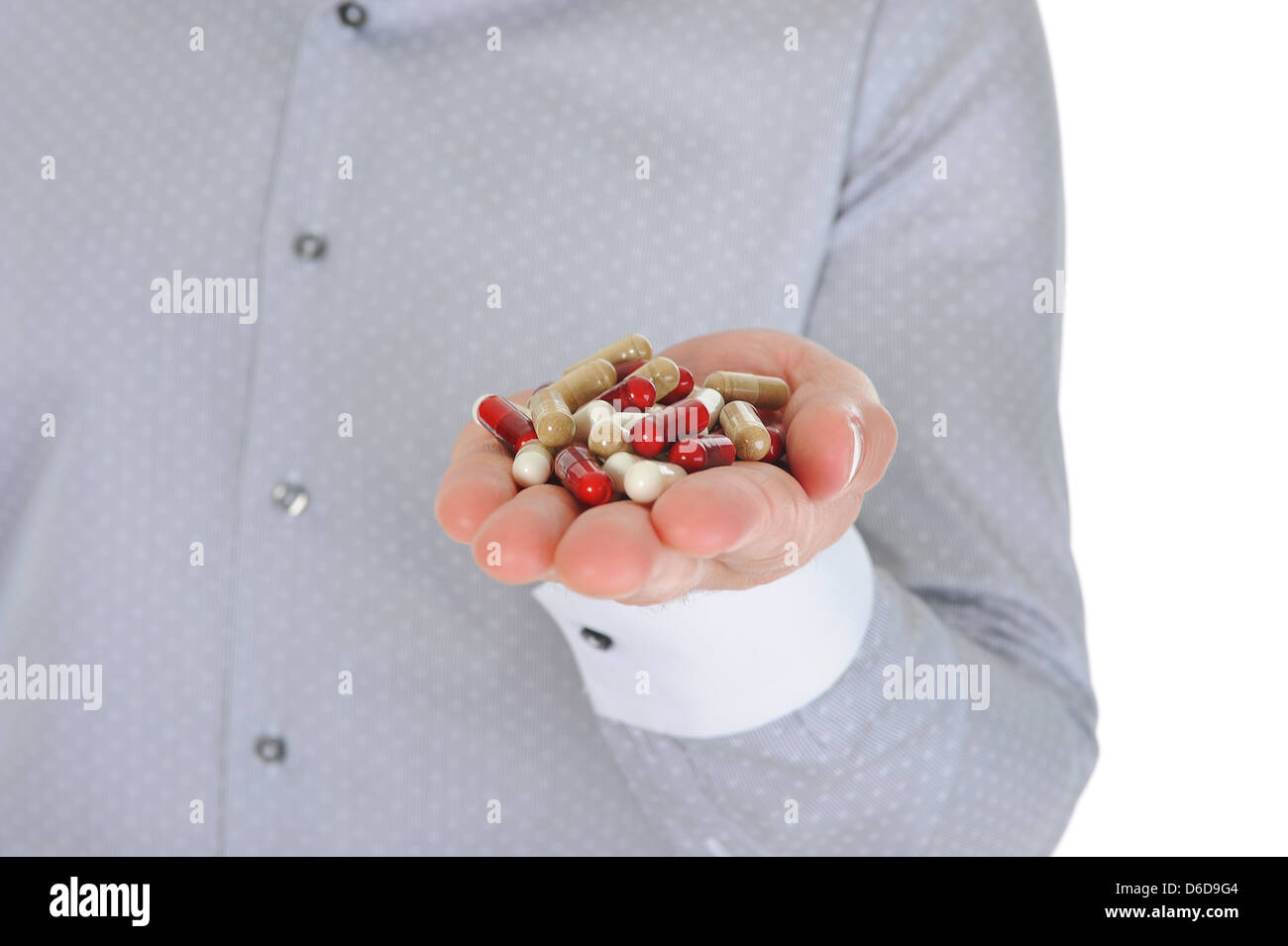 Man taking tablets headache hi-res stock photography and images - Alamy
