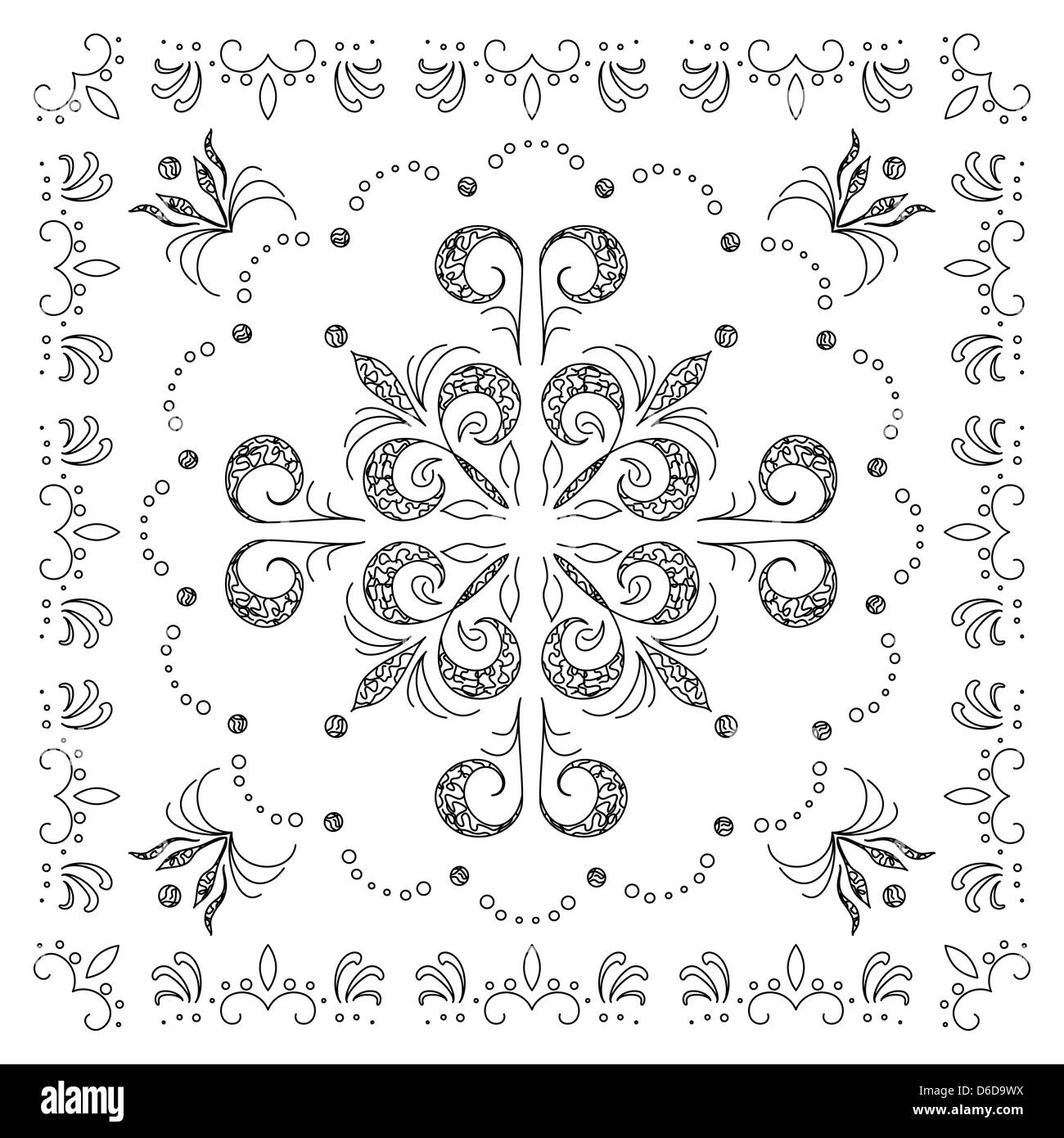 Ornate outline Cut Out Stock Images & Pictures - Alamy