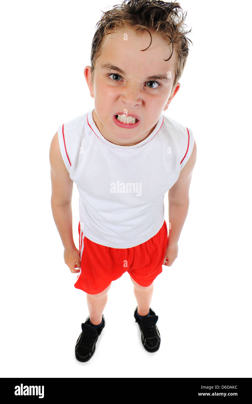 Angry little boy Stock Photo - Alamy