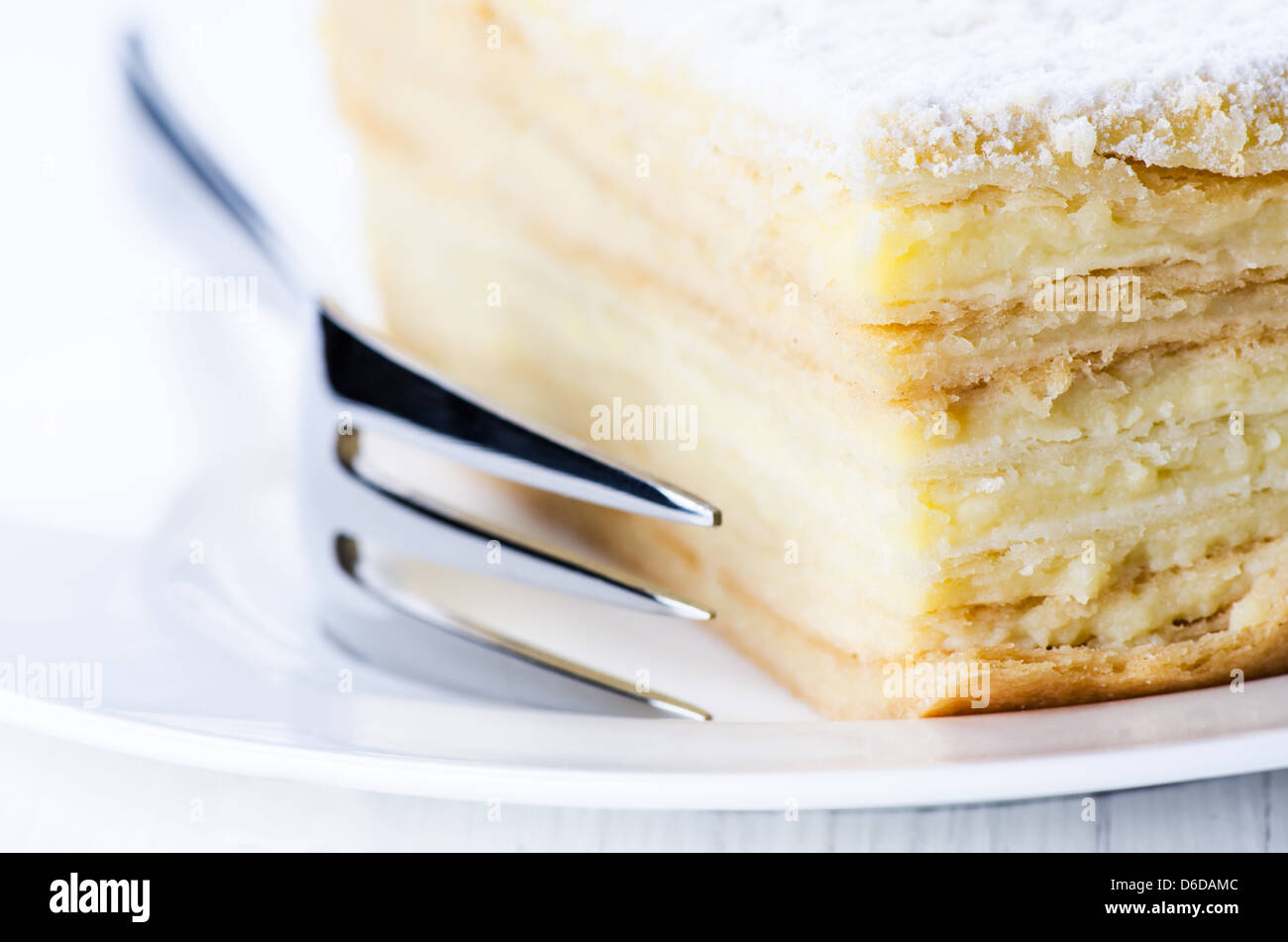 Close up cake and fork Stock Photo - Alamy