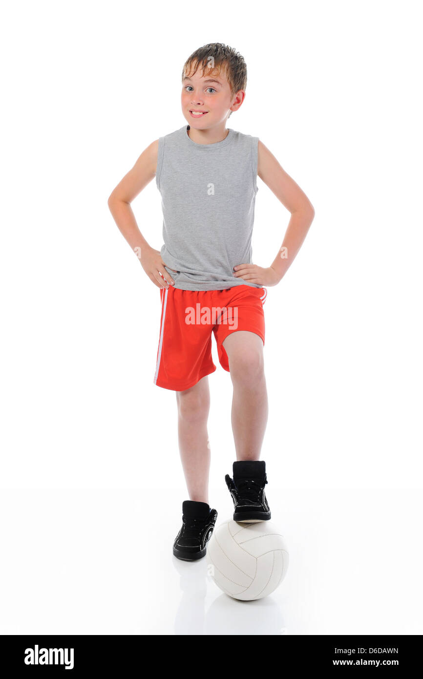 Portrait of a young football player Stock Photo - Alamy