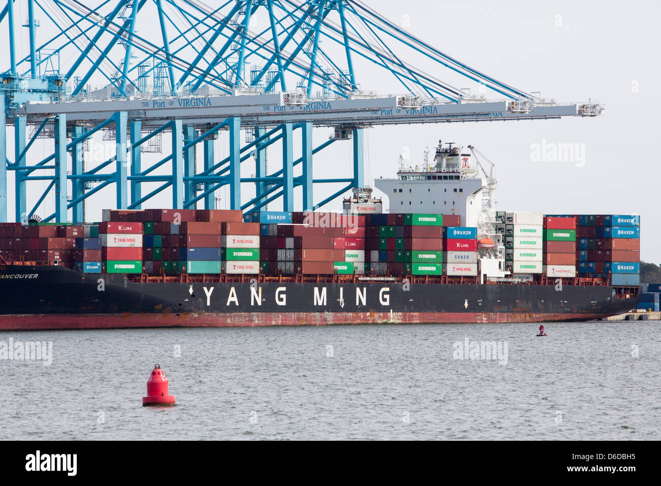 A containerized shipping terminal at the Port Of Virginia in Norfolk ...