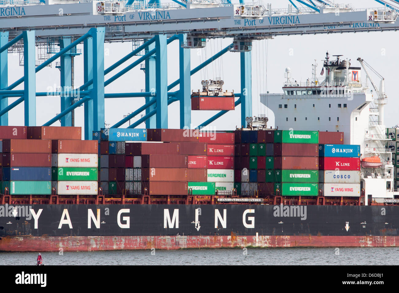 A containerized shipping terminal at the Port Of Virginia in Norfolk ...
